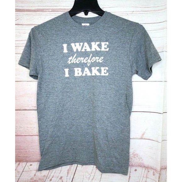 Delta | Shirts | I Wake Therefore I Bake Graphic Men Small Fitted Delta ...